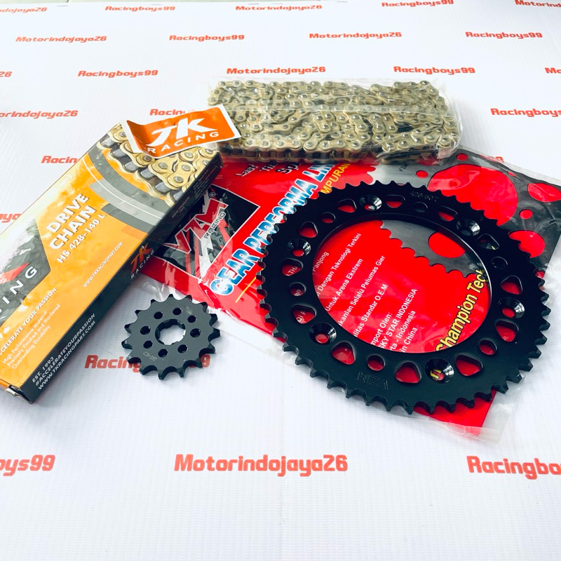 Jual GEAR SET CRF 150 L VZM RANTAI TK RACING TRABAS SUPERMOTO HARIAN ...