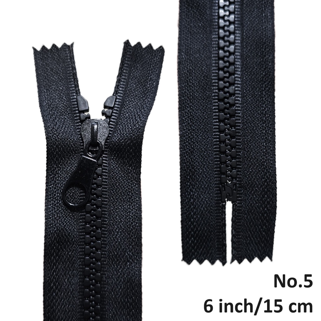 Jual Resleting Saku Vislon Hitam 6 inch/15 cm @10 Lusin Resleting ...