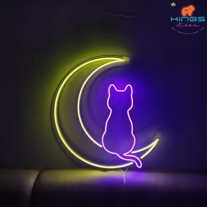 Jual kings.neon Lampu Neon Flex Custom Kucing Kedip (50x50cm) | Shopee ...