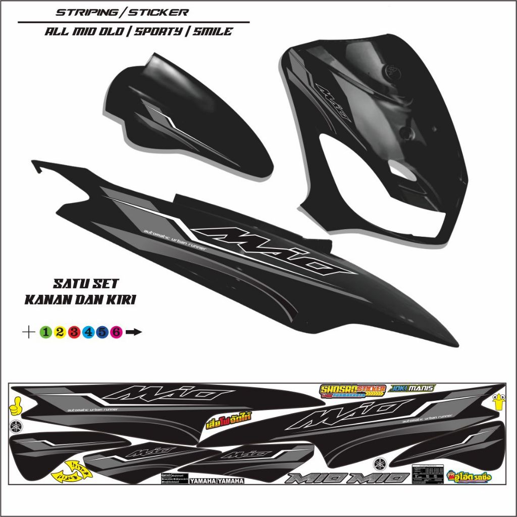 Jual STRIPING MOTOR YAMAHA ALL MIO OLD CARBU / MIO SMILE 110/ STRIPING ...