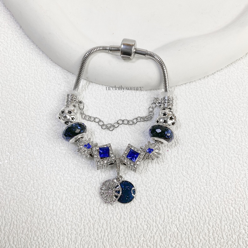 Jual Gelang Pandora Premium Stainless Steel Charms Bracelet Anti-Karat ...