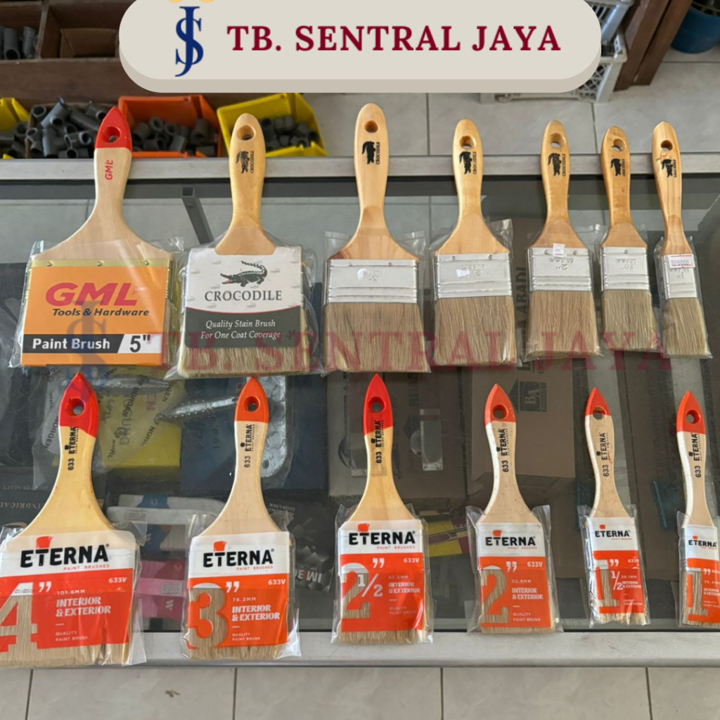 Jual Kuas Cat 1 Inch - 5 Inch/Kuas Cat Tembok merk GML, Crocodile ...