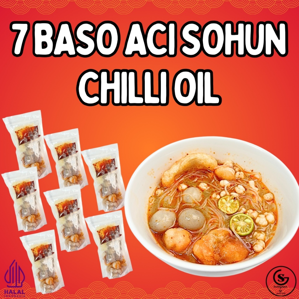 Jual Paket Kenyang Hemat 7 Bungkus Baso Aci Sohun Kuah Chilli Oil Food ...