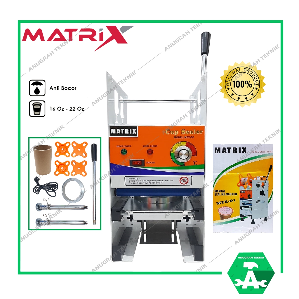 Jual MATRIX MTX-D1 Cup Sealer Mesin Press Gelas Plastik Jumbo 22oz D-1 ...
