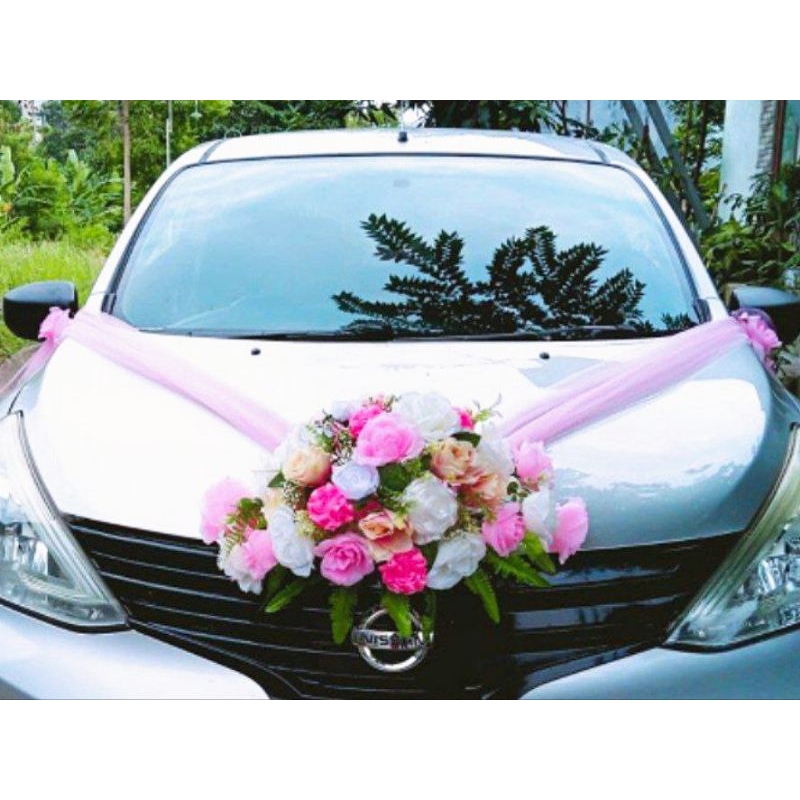 Jual BUNGA HIASAN MOBIL PENGANTIN OVAL OAS / BUNGA MOBIL PERNIKAHAN ...