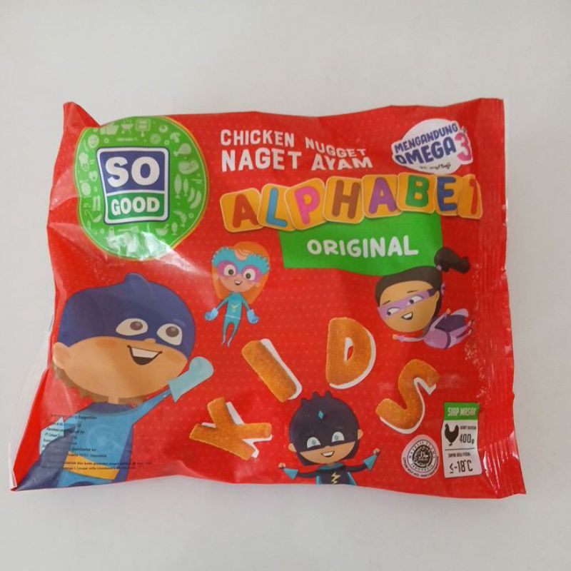 Jual so good chicken nugget alphabet original 400gr | Shopee Indonesia