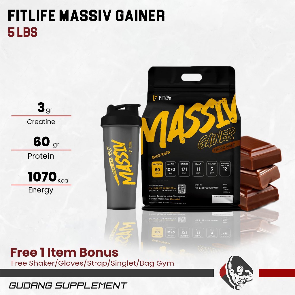 Jual Fitlife Massiv Gainer 5 Lbs Mass Gainer (MPro Upgraded) | Shopee ...