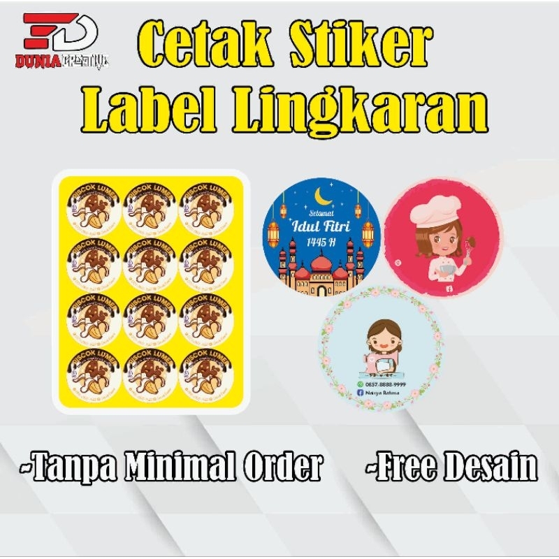 Jual Stiker Label Olshop / Stiker Kemasan Makanan Murah Tanpa Minimal ...