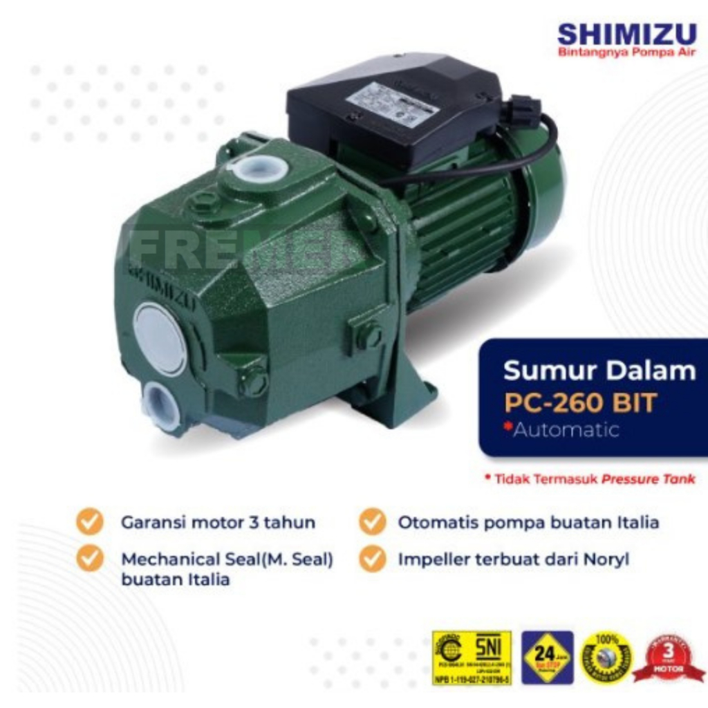 Jual Pompa air SHIMIZU PC260BIT / JET PUMP PC 260 BIT / PC260 / 260BIT | Shopee Indonesia