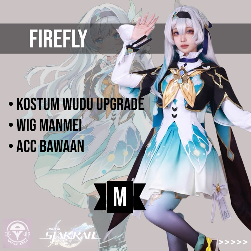 Jual rental kostum firefly hsr wudu upgrade wig manmei | Shopee Indonesia