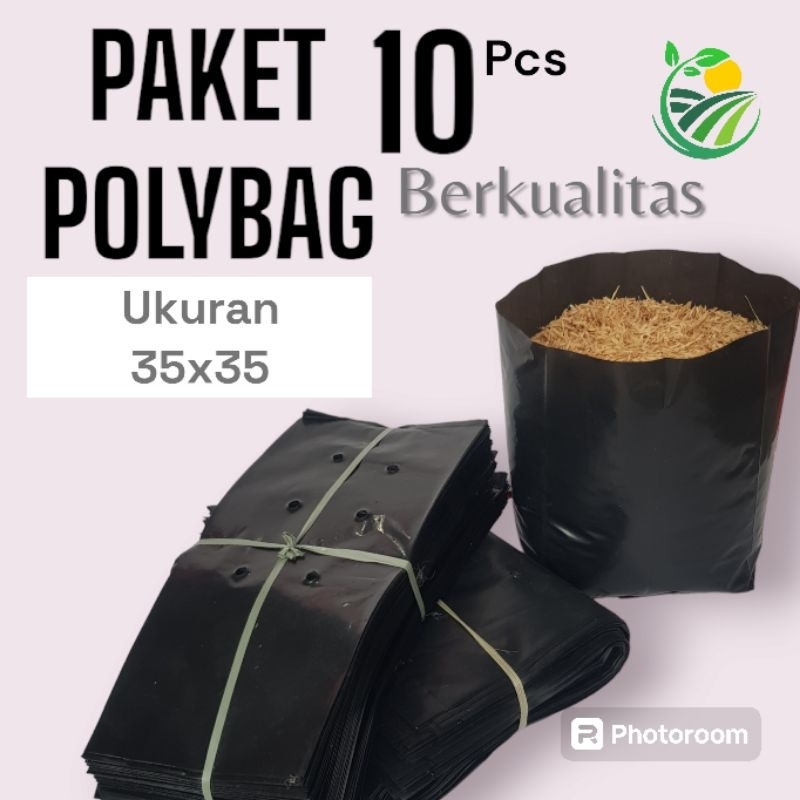 Jual POLYBAG tanaman paket 10 pcs , ukuran 35x35/polibeg/polibag ...