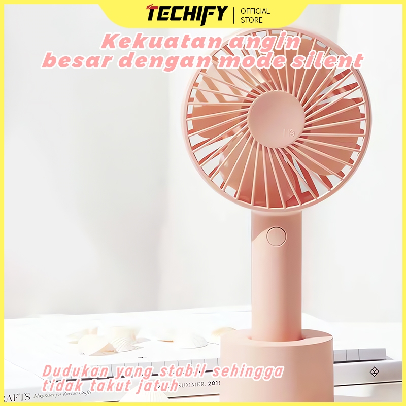Jual 【TECHIFY】Kipas Angin Mini Portabel USB, Kipas Meja Lipat dengan ...
