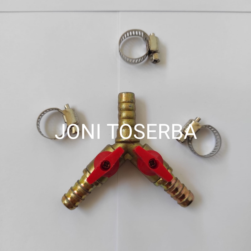 Jual Nepel Sambungan Selang LPG Y Cabang 3 Dengan Stop Kran | Shopee ...