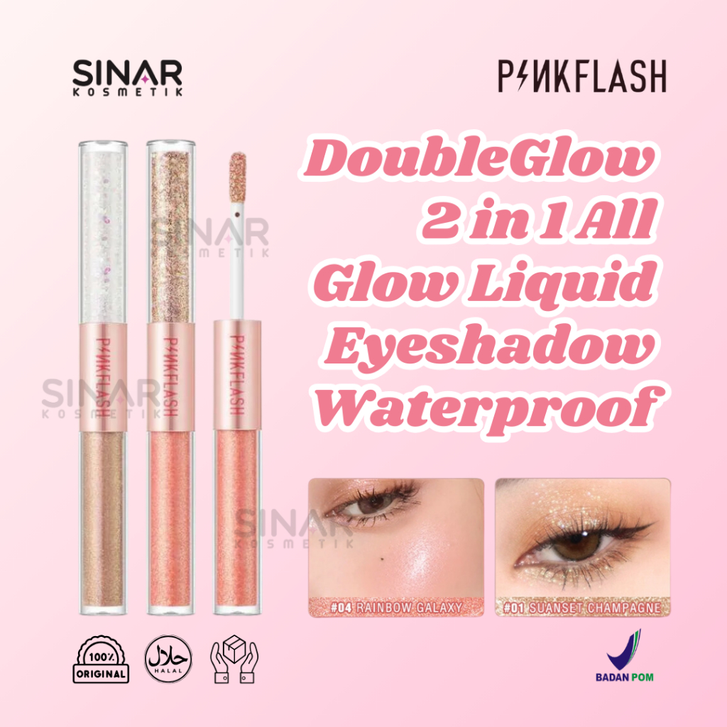 Jual Pinkflash DoubleGlow 2 in 1 All Glow Liquid Eyeshadow Waterproof ...