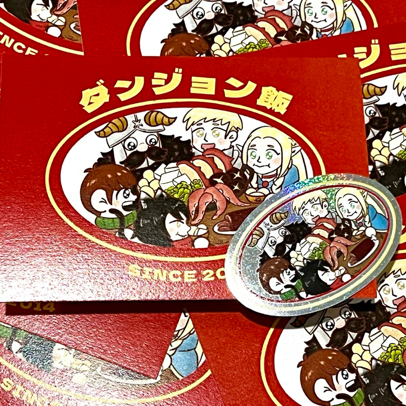 Jual dunmeshi dungeon meshi fanart art print / hologram sticker diecut ...