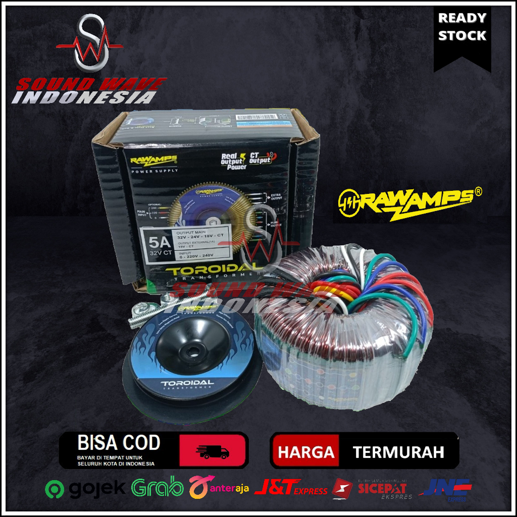 Jual TRAFO TOROID 5A CT 18V 24V 32V TRAVO DONAT TOROIDAL RAWAMPS ...