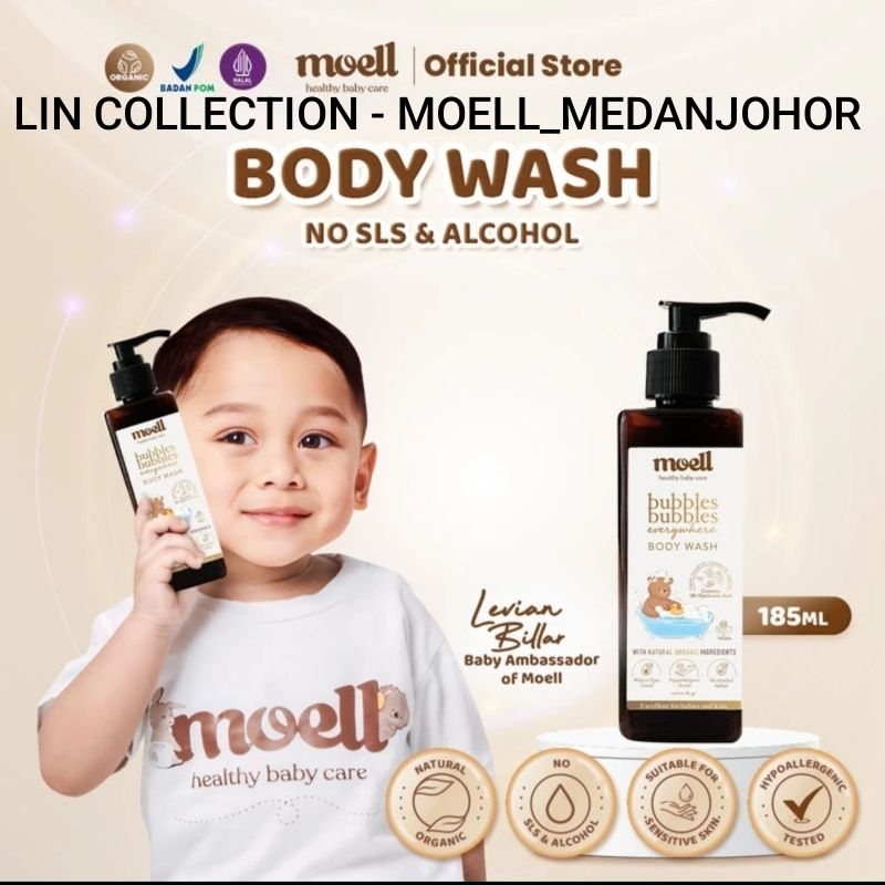 Jual Moell - Body Wash 185 gram / Body Wash for baby & kids / Sabun ...