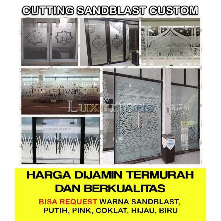 Jual Cutting Sticker Sandblast Custom Cetak Stiker Kaca Sandblast ...