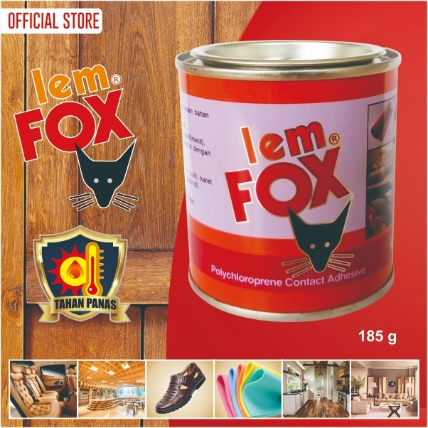 Jual Lem Fox Lem Kuning Serbaguna Lem HPL Vinyl Kaleng Merah 185 gram ...