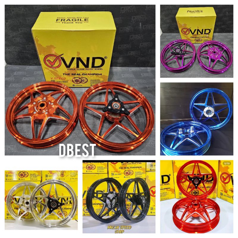 Jual VELG VND V Speed Aerox 155 new/old Nmax New Old Vspeed ukuran 185/215 ring 14 Velak vnd ...