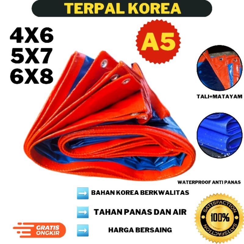 Jual TERPAL A5 UKURAN 6x8 6x9 5x6 5x7 Waterproof 135 Gsm (Ukuran Banyak ...