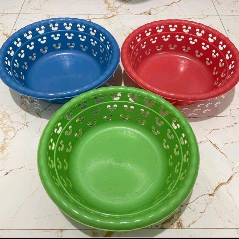 Jual (Harga 6 pcs)Baskom smile plastik/Baskom serbaguna/wakul nasi ...