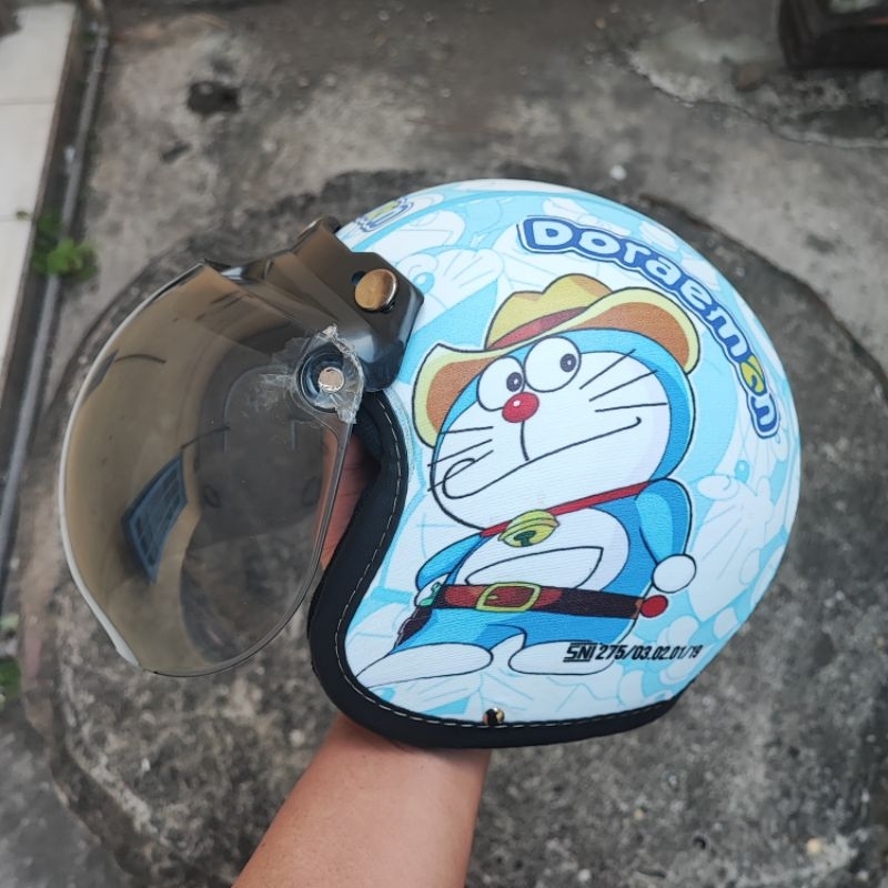 Jual HELM BOGO ANAK RETRO KARAKTER DORAEMON LAKI-LAKI PEREMPUAN USIA 2 ...