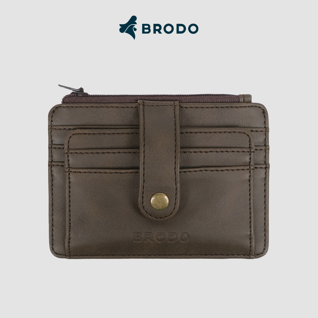 Jual BRODO - Porto Synthetic Leather Card Wallet Brown | Shopee Indonesia