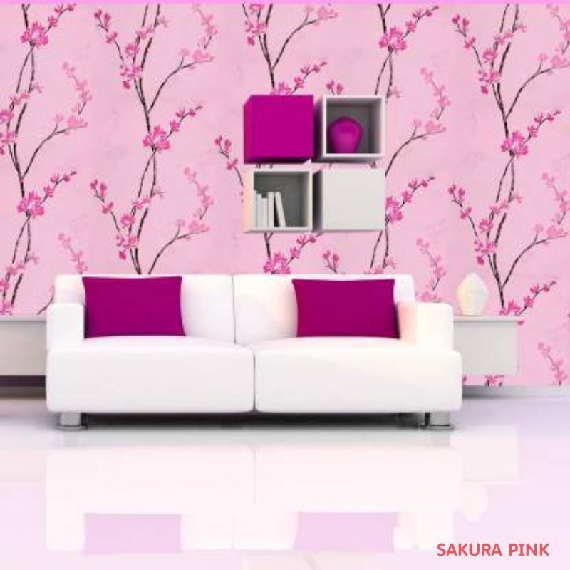 Jual Wallpaper Dinding Sakura Wallpaper Dinding Motif Bunga Wallpaper ...