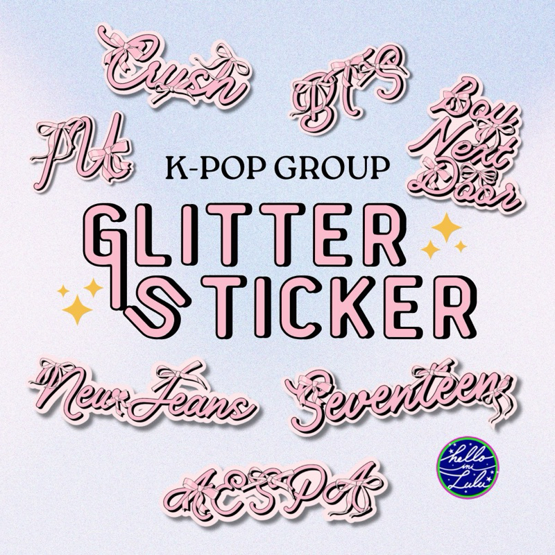 Jual KPOP GLITTER STICKER [BIBI - Crush - Heize - IU - ATEEZ ...
