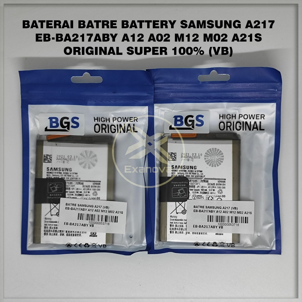 Jual BATERAI BATRAI BATRE BATTERY SAMSUNG A217 EB-BA217ABY A12 A02 M12 M02 A21S ORIGINAL SUPER ...