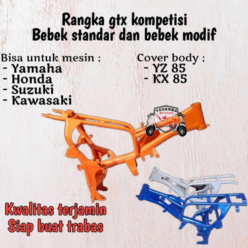 Jual Rangka GTX frame GTX trail bebek standar dan bebek modif cover ...