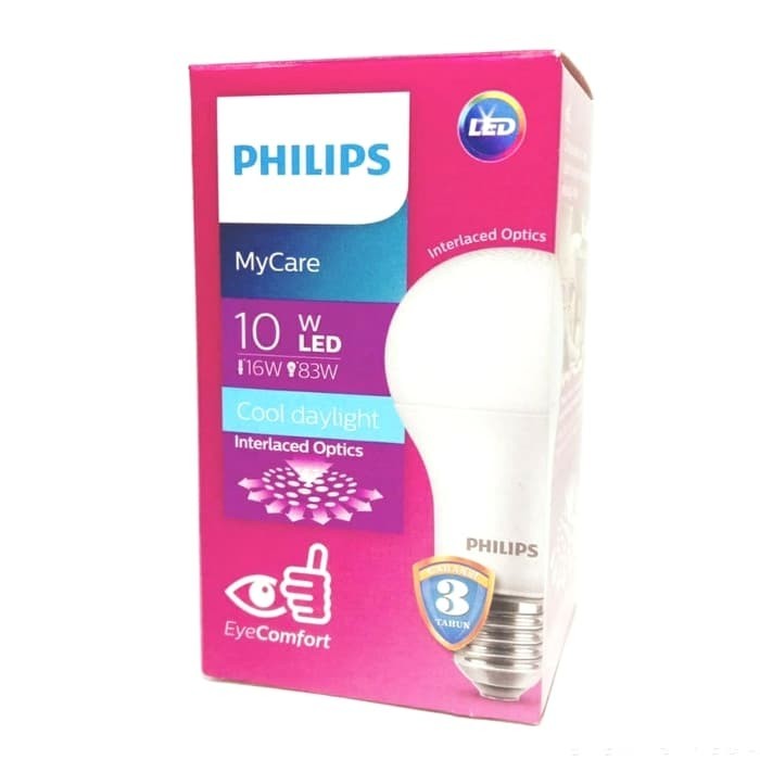 Jual Lampu Philips LED Bulb MyCare 10W 10 W 10 Watt 10Watt - Putih Cooldaylight 6500K | Shopee ...