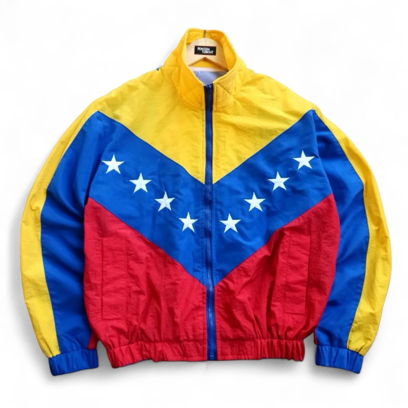 Jual Jacket Vintage Venezuela Colourblock 90s Olimpiade Original ...