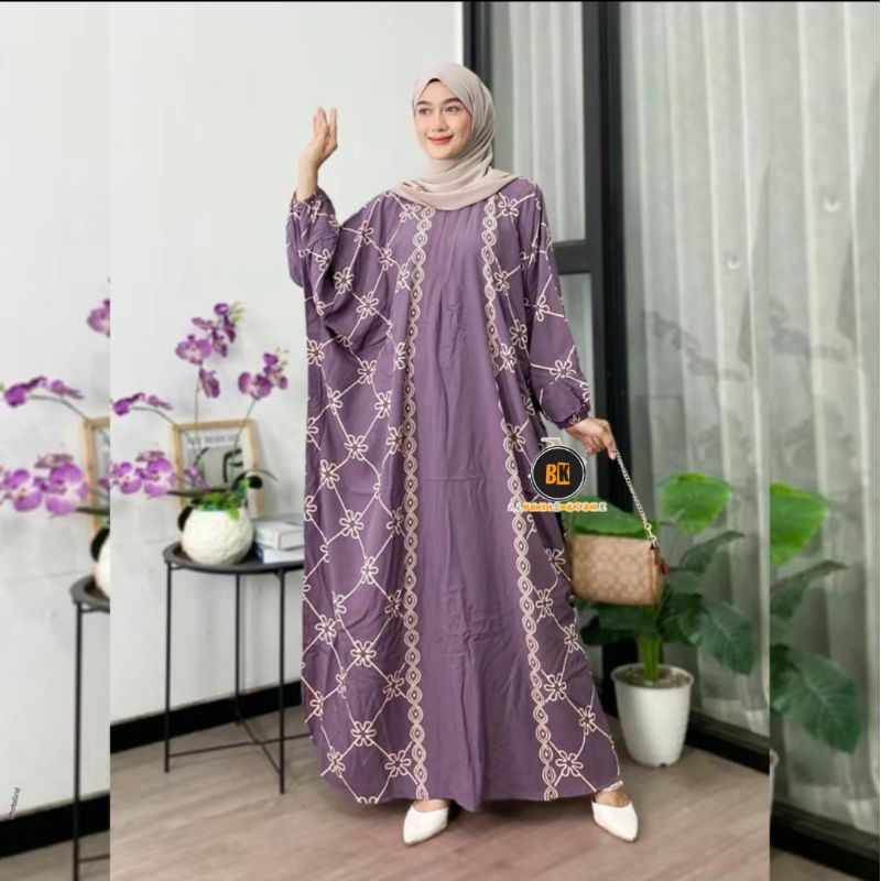 Jual GAMIS KAFTAN RAYON JUMBO PREMIUM MOTIF KHALISA LD 180 CM ADEM DAN ...