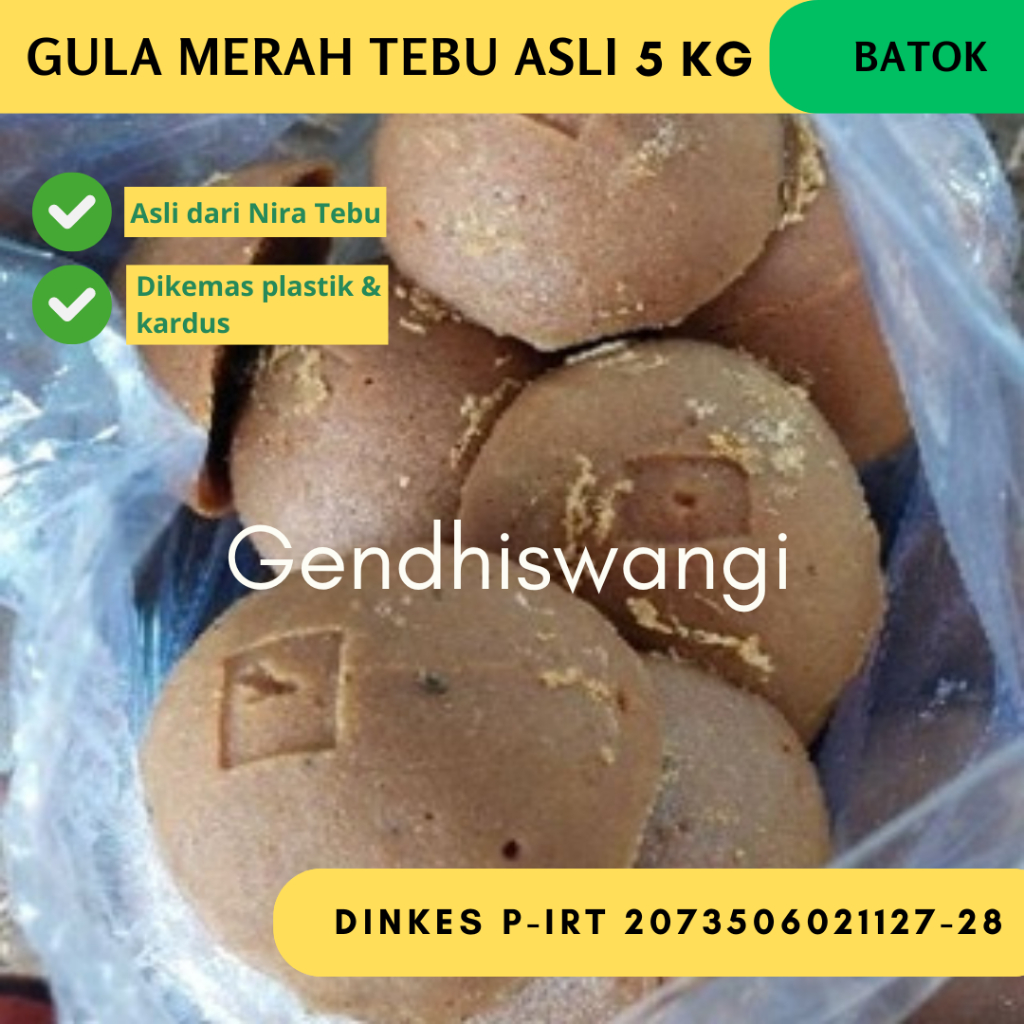 Jual GULA MERAH TEBU BATOK 5 kg /ECO ENZIME/ GULA MERAH TEBU CANE SUGAR ...