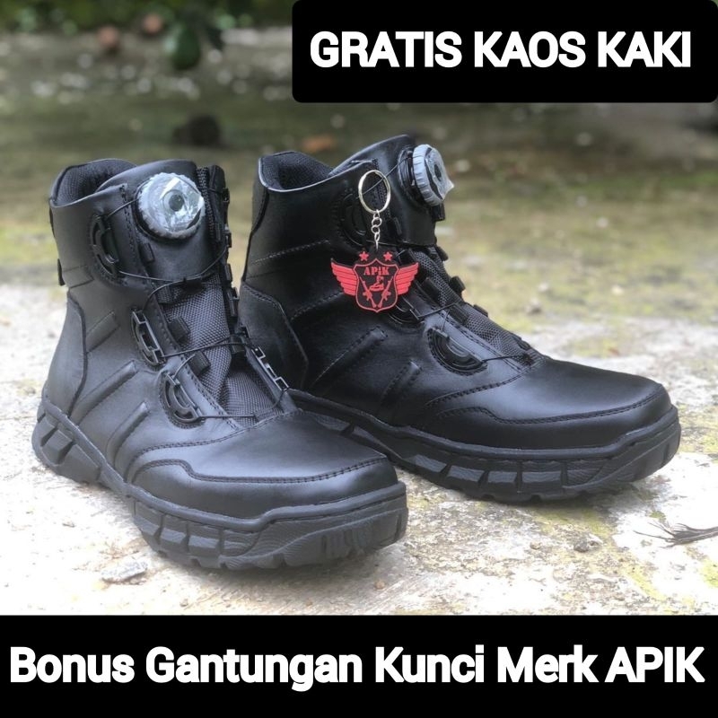 Jual Sepatu Pdl Ninja Pendek Model Tali Putar Kulit Sapi Asli ...
