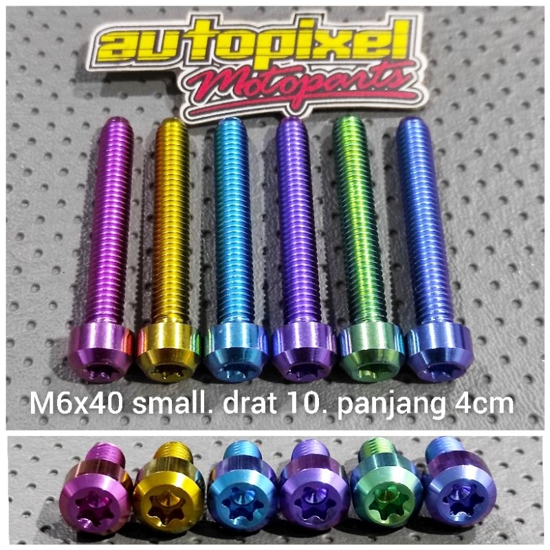 Jual Baut titanium 6x40 small baut titan drat 10 panjang 4cm Grade 5 ...