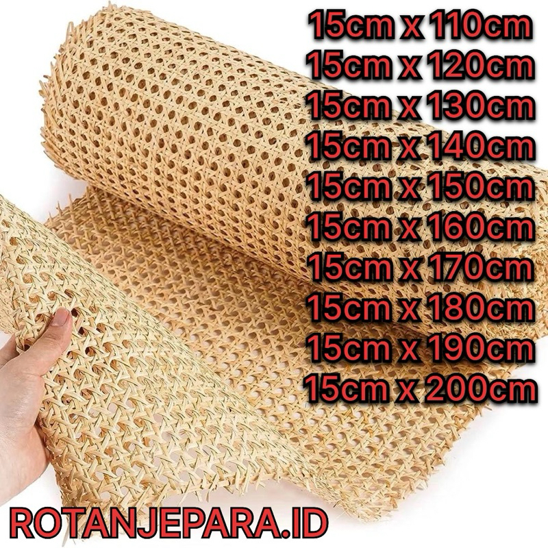 Jual ROTAN ANYAMAN LEMBARAN ALAMI ROTAN MOTIF MOTOERO WEBBING RATTAN ...