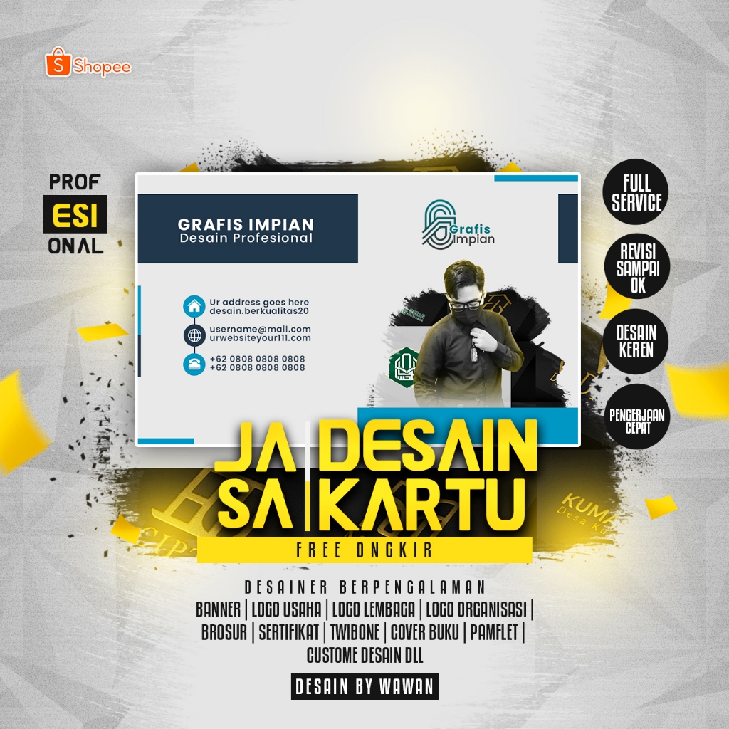 Jual KARTU NAMA | JASA DESAIN | LOGO OLSHOP | DESAIN KARTU | LOGO USAHA ...