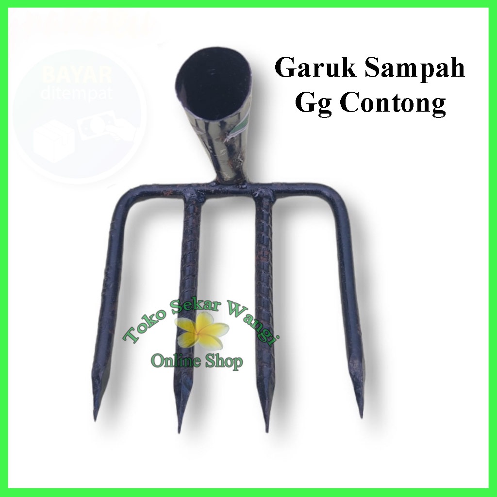 Jual Garuk Sampah Gigi 4 Besi Ulir Gagang Contong Cangkrang Pembersih ...