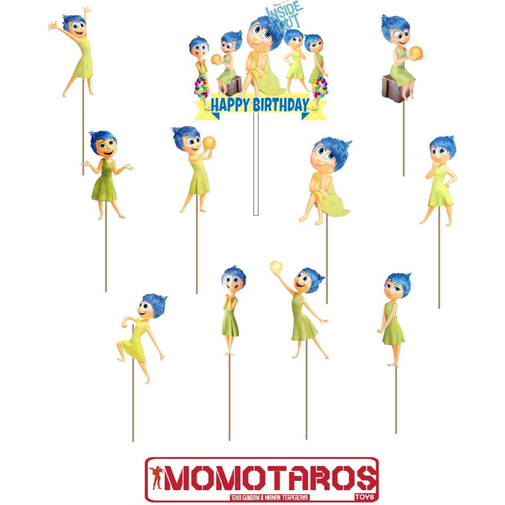 Jual Topper cake Joy Solo Inside out Disney isi 11 pcs | Shopee Indonesia