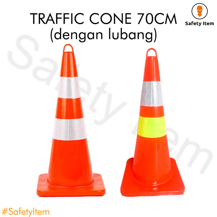 Jual Traffic Cone 70cm / Safety Traffic Cone Rubber 70 cm / Kerucut ...