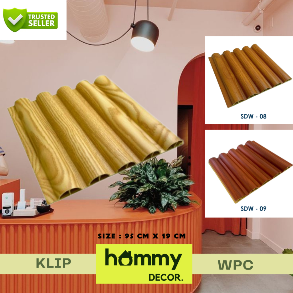 Jual [ PROMO ] WALLPANEL WOODPANEL WPC PVC LENGKUNG 95CM X 19CM PREMIUM ...