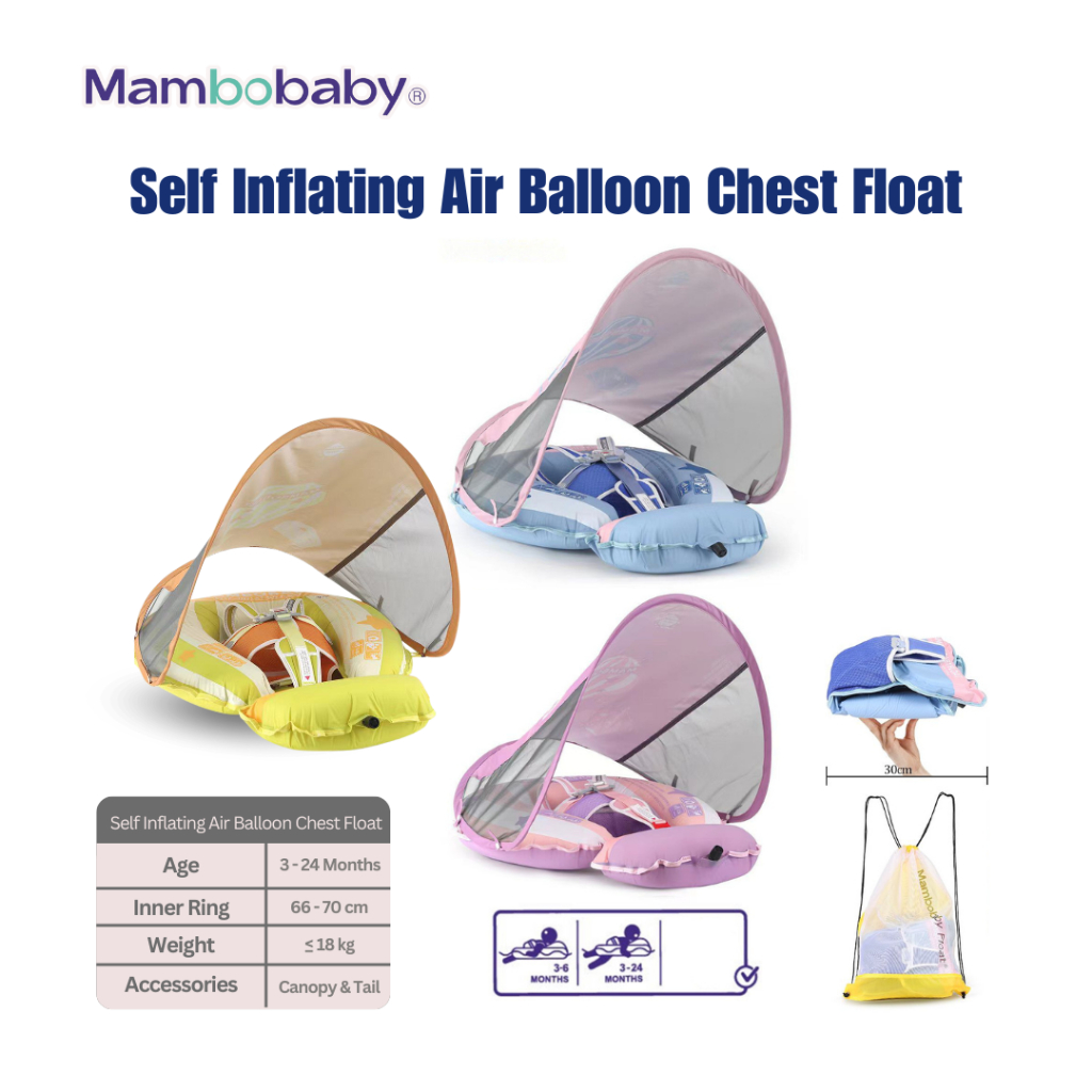Jual Mambobaby Self Inflating Air Balloon Chest Float Swim Trainer Ban ...