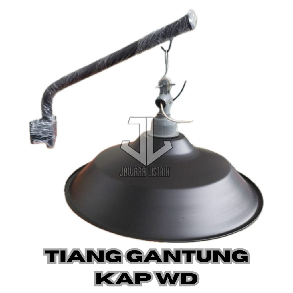 Jual TIANG KAP WD LAMPU GANTUNG HITAM NON SKRUP | Shopee Indonesia