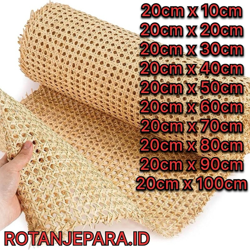 Jual ROTAN ANYAMAN LEMBARAN ALAMI ROTAN MOTOERO WEBBING RATTAN CANE ...