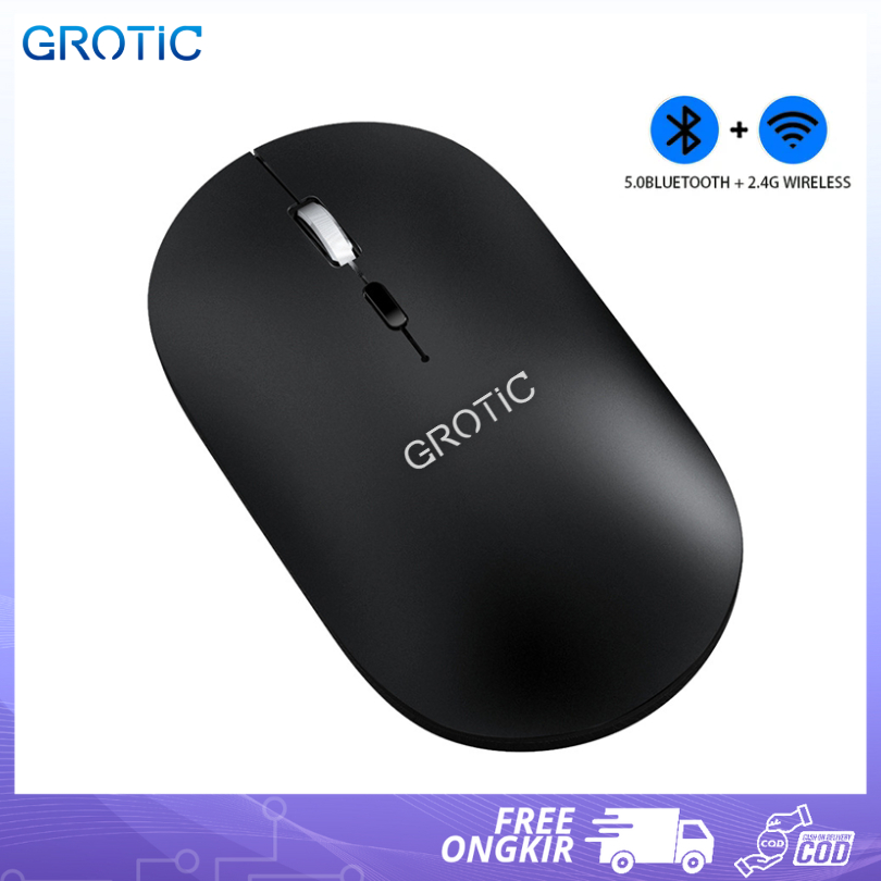 Jual GROTIC Mouse Wireless Silent Click Dual Mode 2.4Ghz And Bluetooth ...