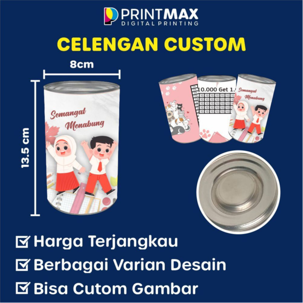 Jual Celengan Semangat Menabung / Celengan Custom Foto / Celengan ...