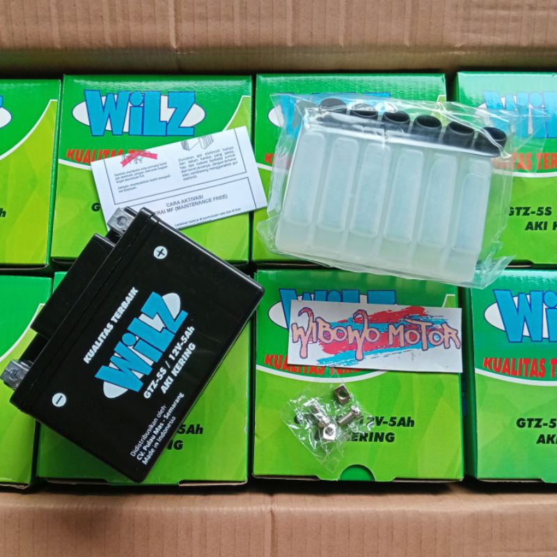 Jual AKI ACCU MOTOR GTZ5S 12V 5A AMPERE WILZ AKI MOTOR BEAT, VARIO ...